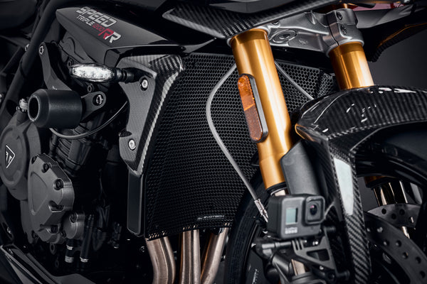 Evotech Radiator Guard (Black) - Triumph Speed Triple 1200 RR (2022 ...